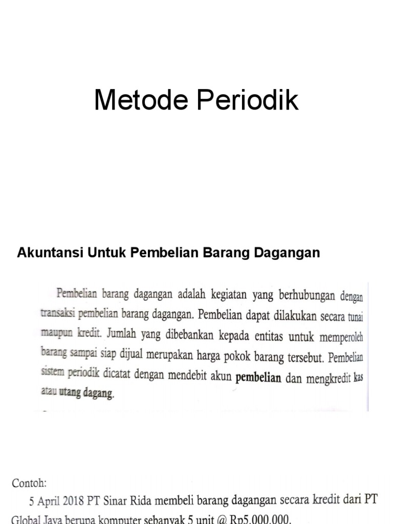 Pencatatan Metode Periodik | PDF