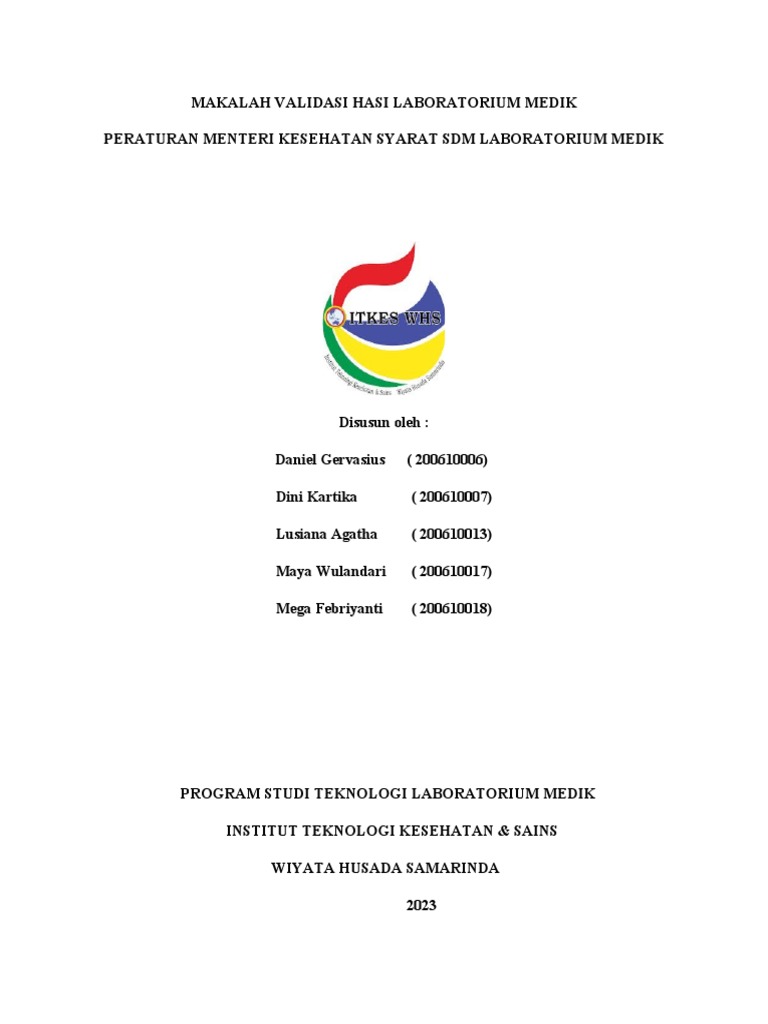 Makalah Validasi Hasil Laboratorium Medik Dr. Edison Fix | PDF