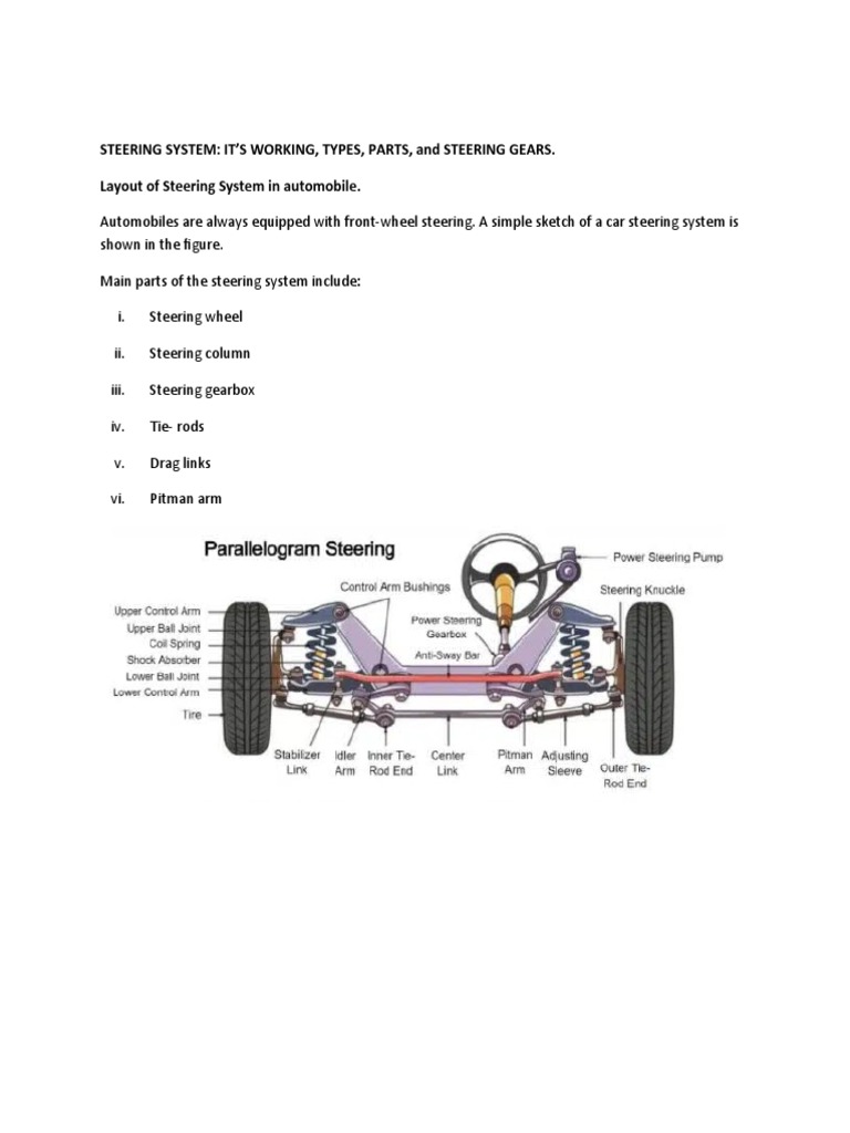 Steering System NOTES | PDF