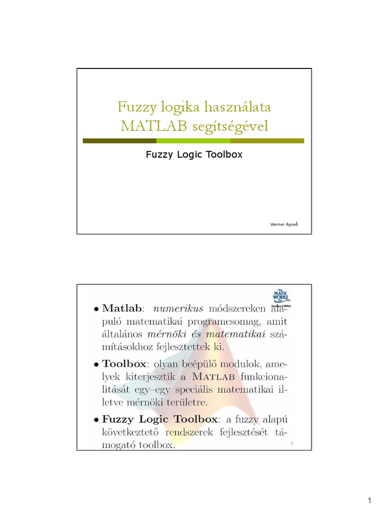 BLSZM Fuzzy Logic Toolbox 3eloadas | PDF