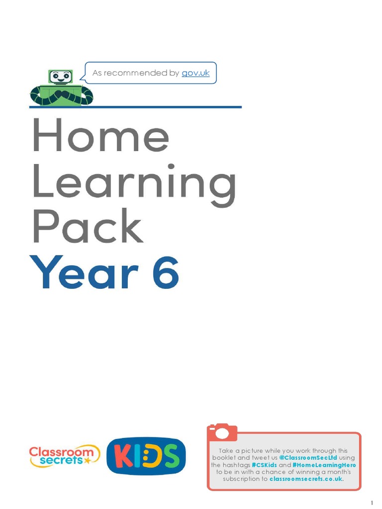 Year 6 Home Learning Pack | PDF | Mathematical Concepts | Mathematical ...
