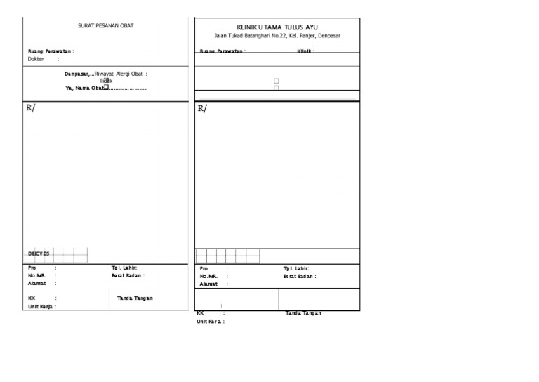 Form Resep Dokter | PDF