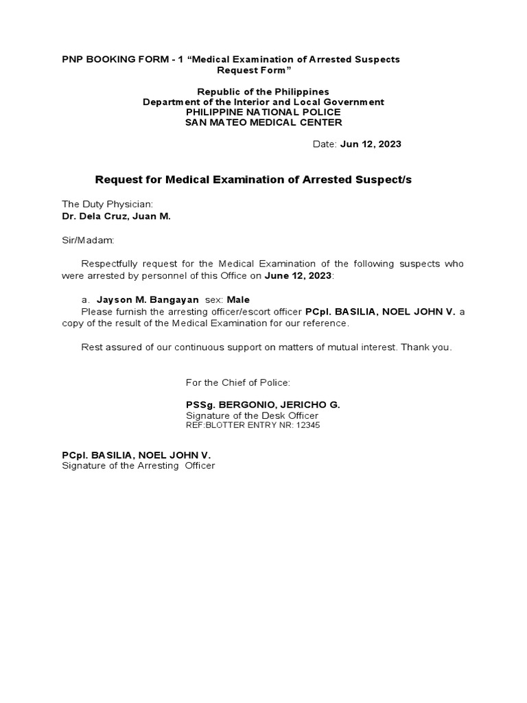 Request Form Medical | PDF | Social Science | Law
