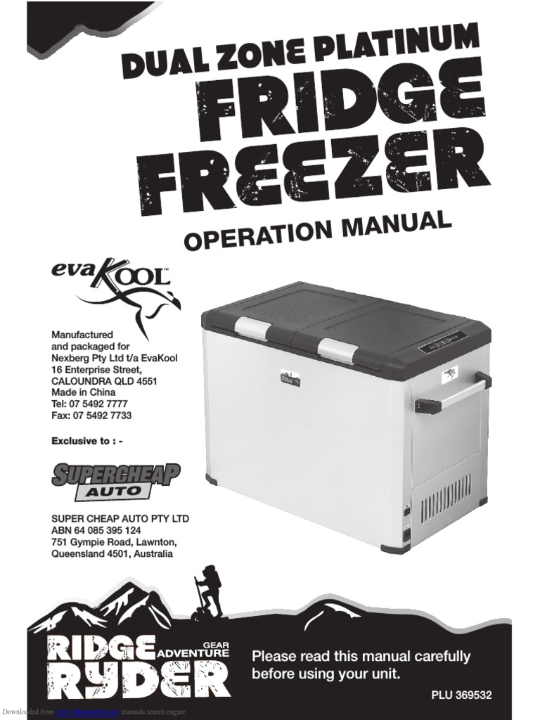 Ridge Ryder | PDF | Refrigerator | Manufactured Goods