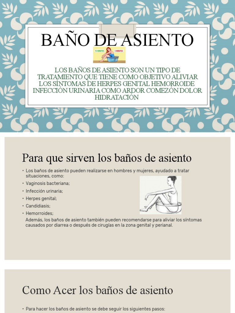 Baño de Asiento | PDF | Salud y bienestar