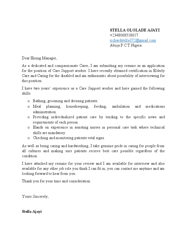 STELLA OLOLADE AJAYI Letter | PDF