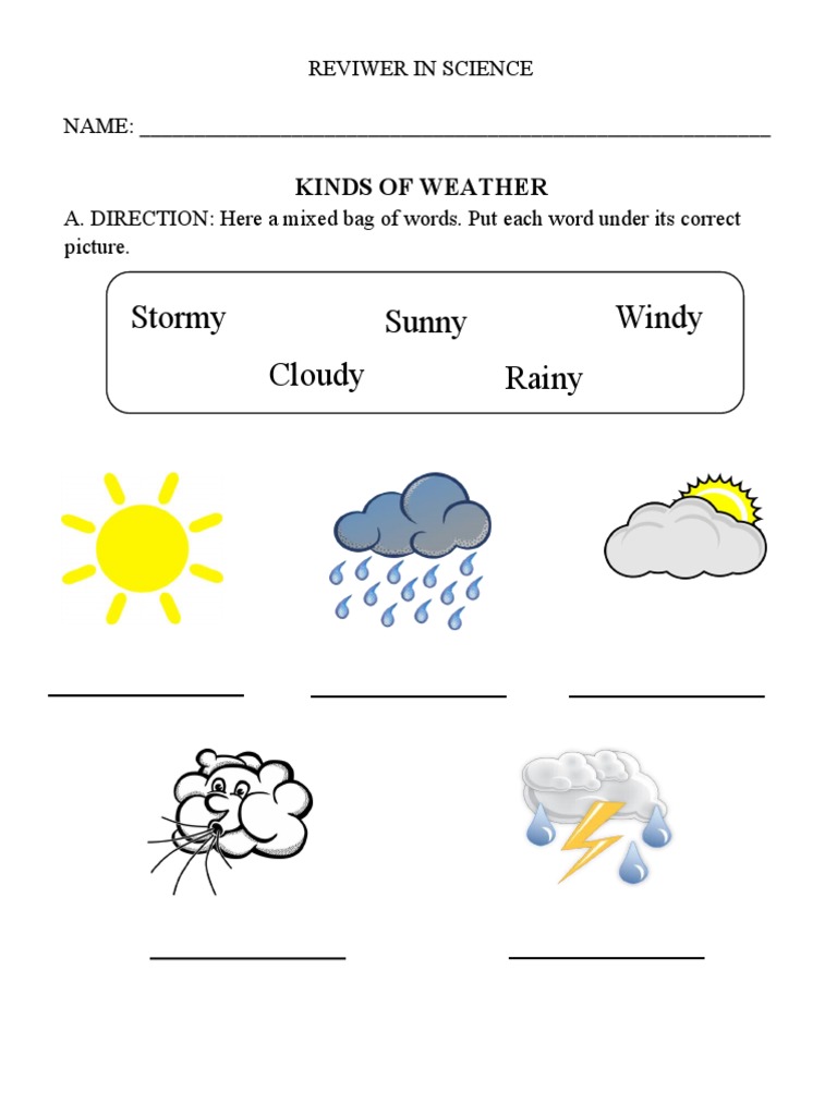 reviwer in science q3 exam kinder | PDF