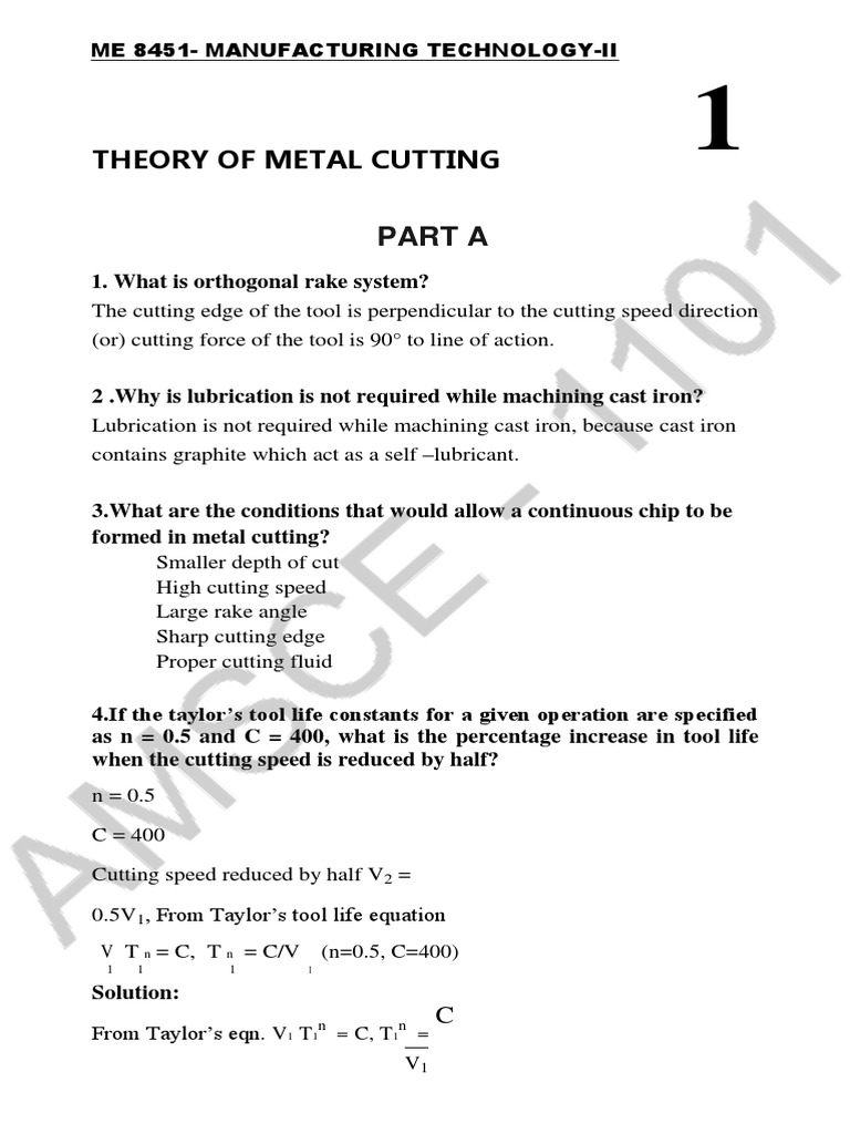 MFT II ME 8451 Watermark Imp | PDF | Steel | Wear