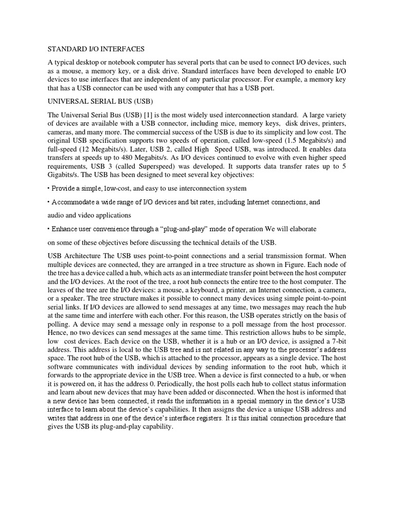 Unit-4 USB - SCI - PCI Bus | PDF | Usb | Physical Layer Protocols
