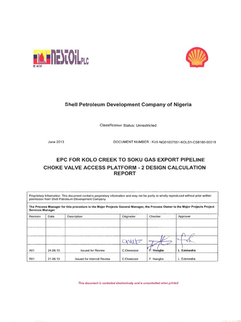 K2S-NG01007551-KOLS1-CS8180-00019_A01-Choke Valve Access Platform-2 Design Calc Rep | PDF