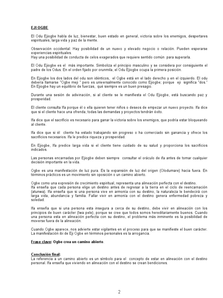 Oraculo de Ifa Epega Neimar y Dafa | PDF | Conflicto (proceso) | Mitos ...
