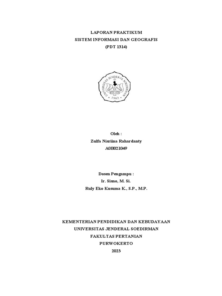 Laporan Praktikum SIG | PDF