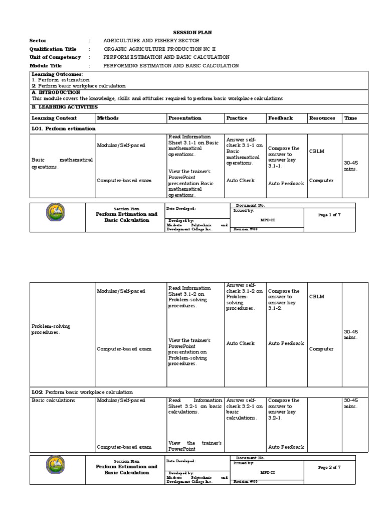 Lo3. Perform Estimation and Basic Calculation | PDF | Percentage | Decimal