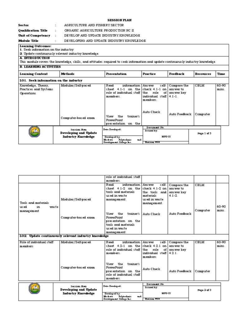 Lo4. Develop and Update Industry Knowledge | PDF | Information ...
