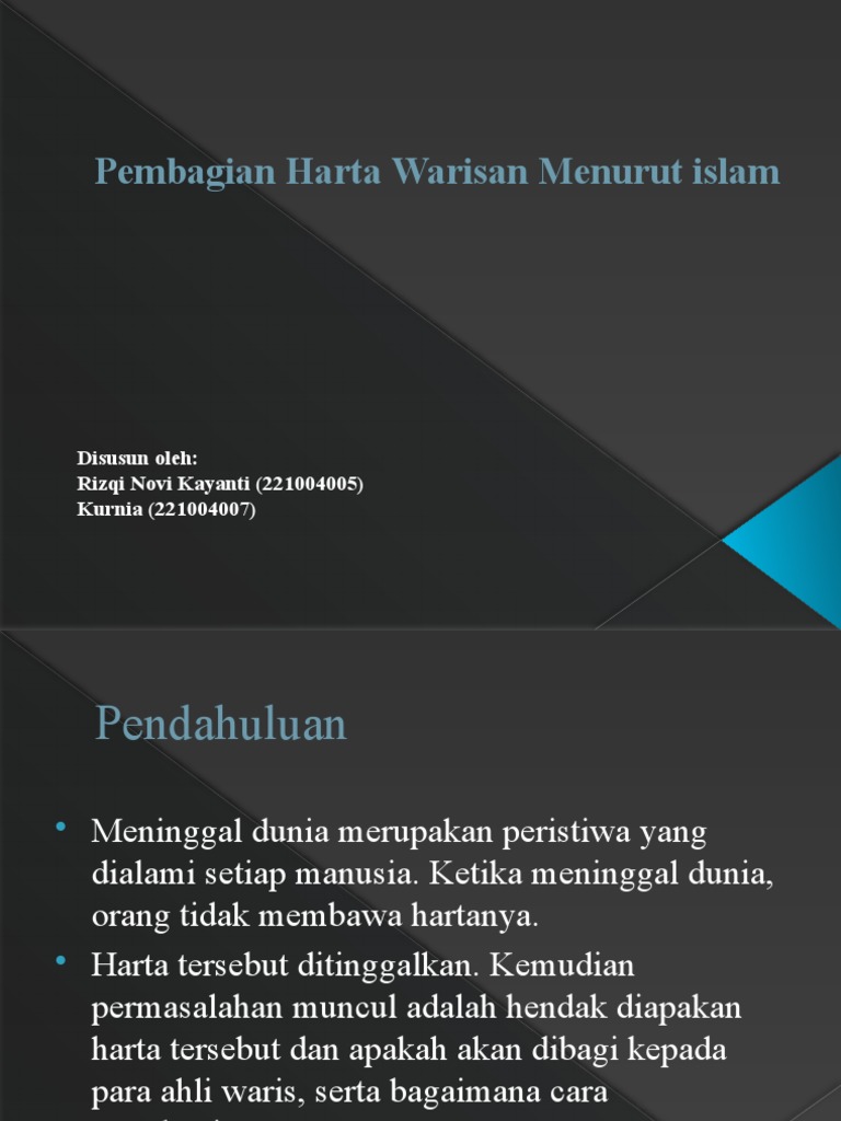 Pembagian Harta Warisan Kelompok 12 | PDF