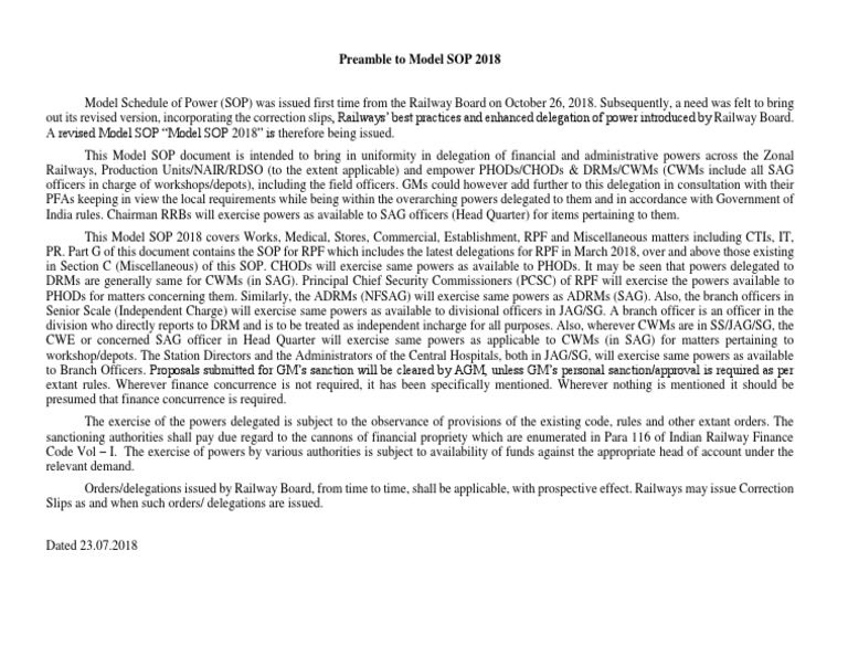 Model SOP 2018-Preamble | PDF | Justice | Crime & Violence