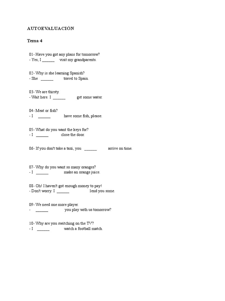 AUTOEVALUACIÓN | PDF