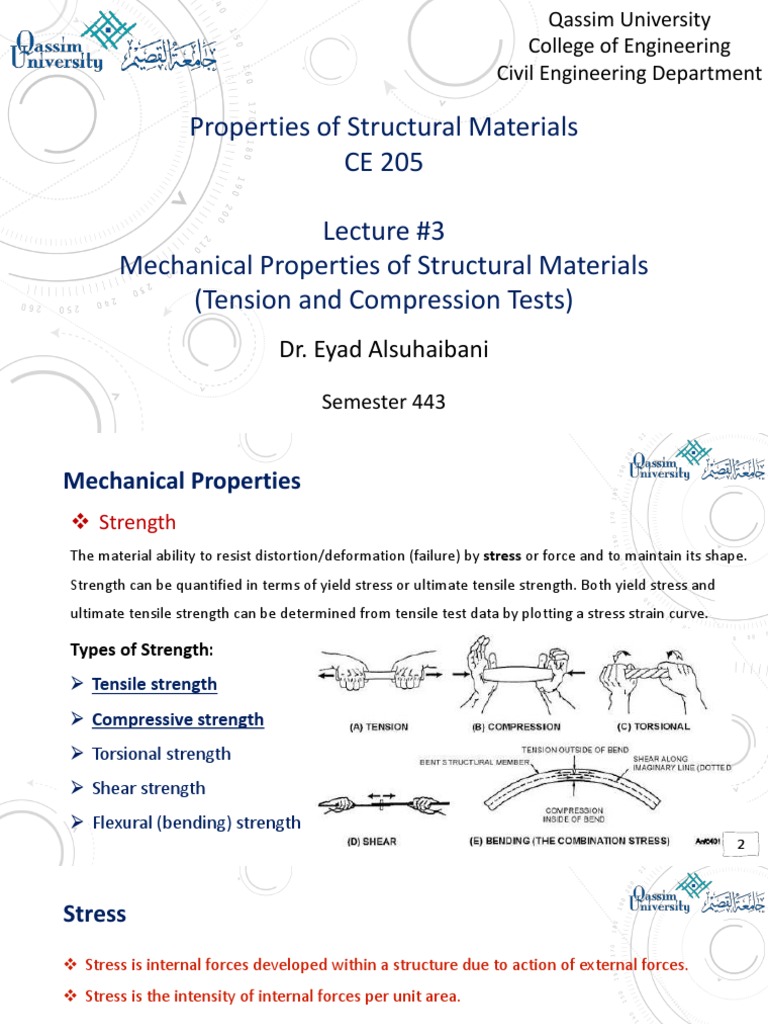 L3 - Mechanical Properties of Structural Materials (Tension and ...