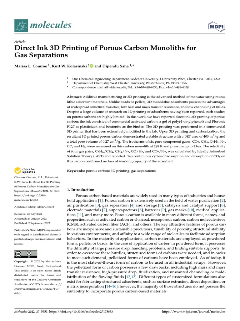 Direct Ink Printing | Download Free PDF | Adsorption | 3 D Printing