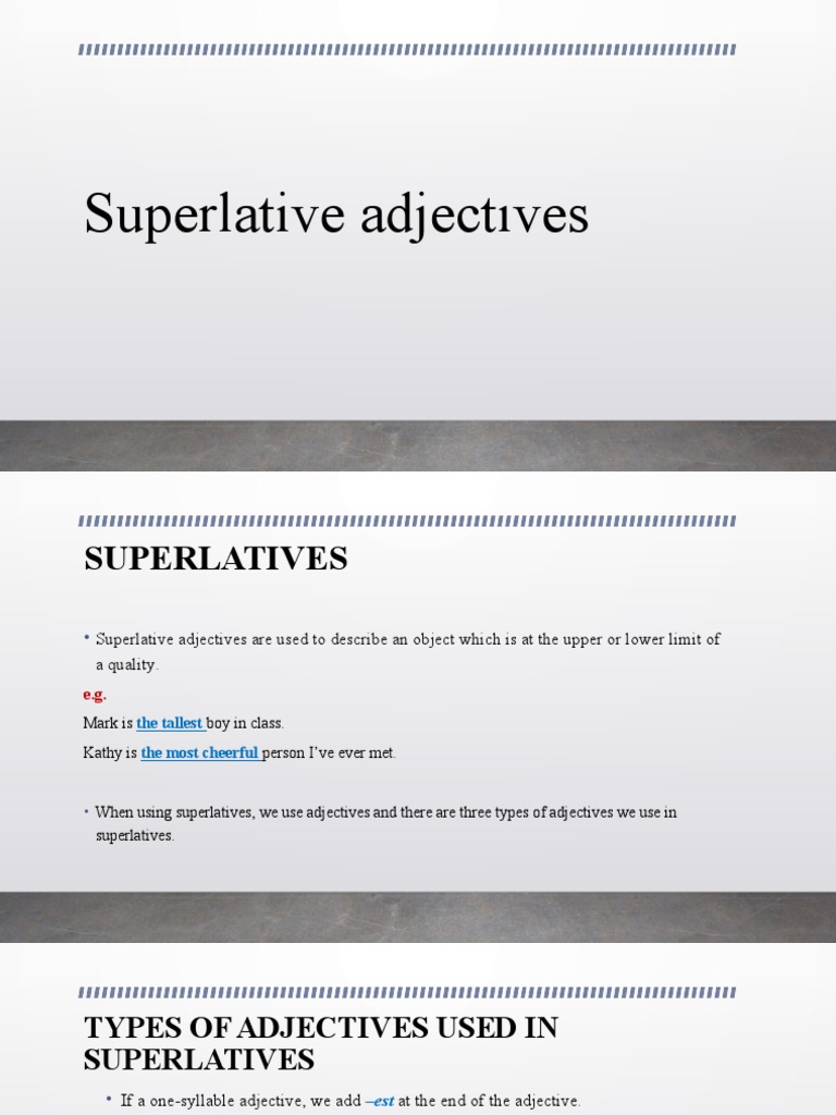 Understanding Superlative Adjectives | PDF