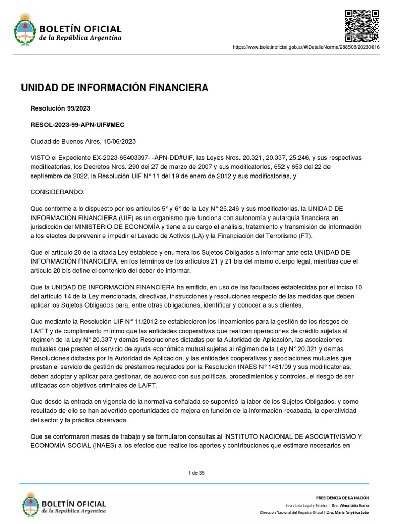 Resolución 99/2023 | PDF