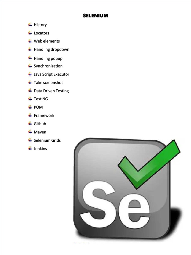 PDF Selenium Notes Compress | PDF | Selenium (Software) | X Path