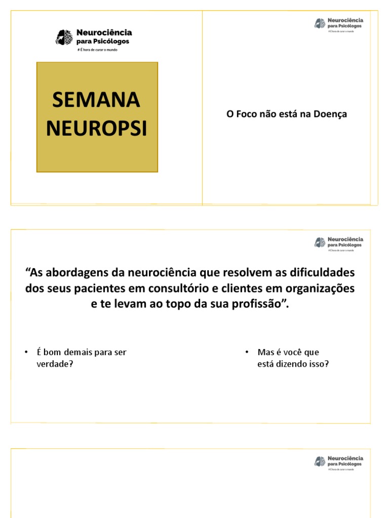 Aula 01 Semana Neuropsi | PDF