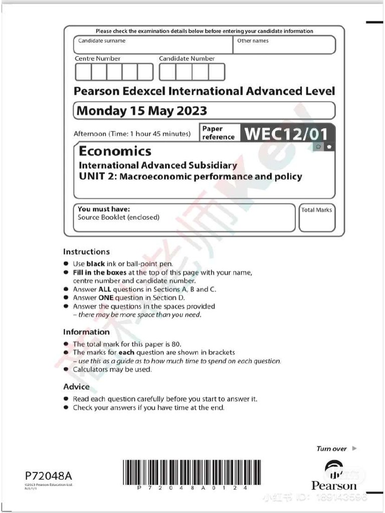 IAL Economics UNIT 2 JUNE 2023 PAPER | PDF IAL Economics UNIT 2 JUNE 2023 PAPER | PDF