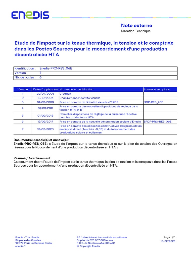 Enedis-PRO-RES_06E | PDF
