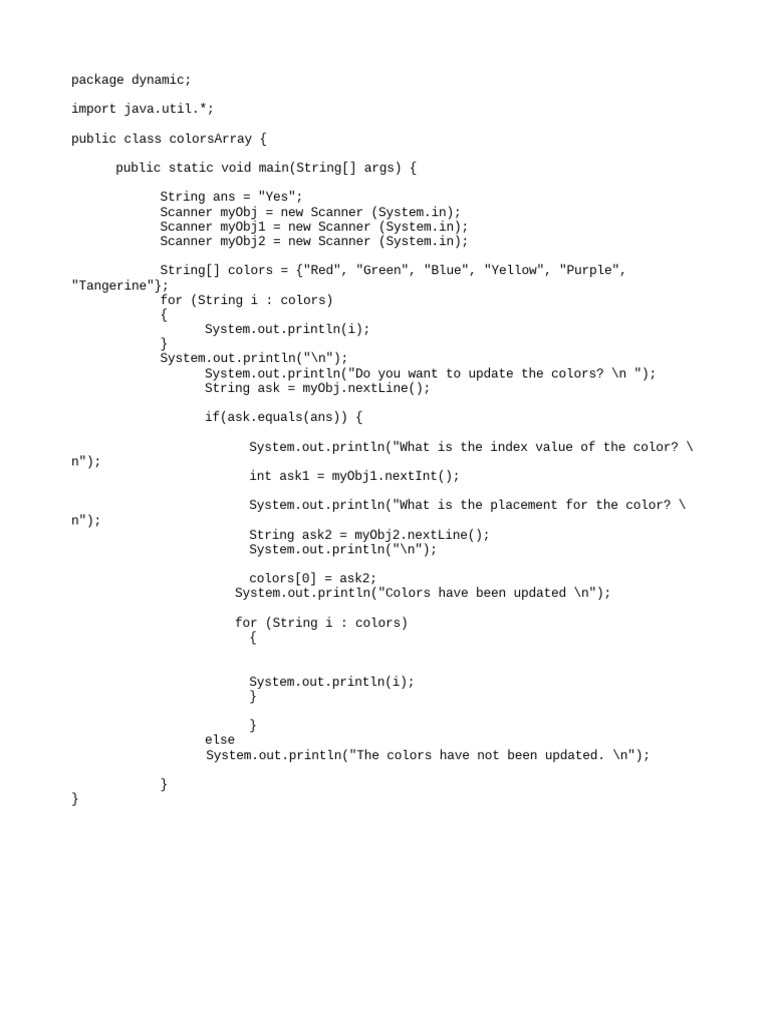Java Code Activity 2 | PDF