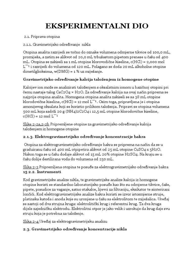 Eksperimentalni Dio | PDF