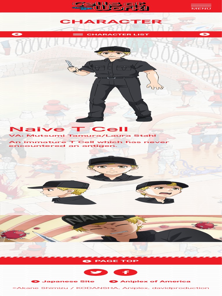 CHARACTER Cells at Work | PDF