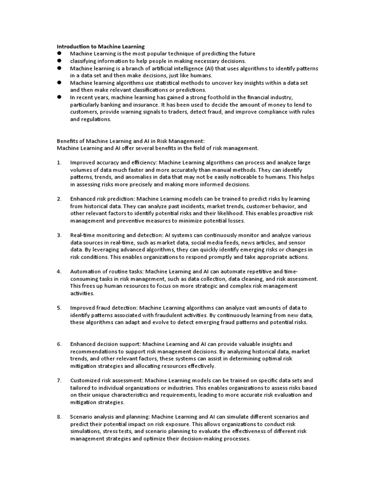 Introduction To Machine Learning | PDF