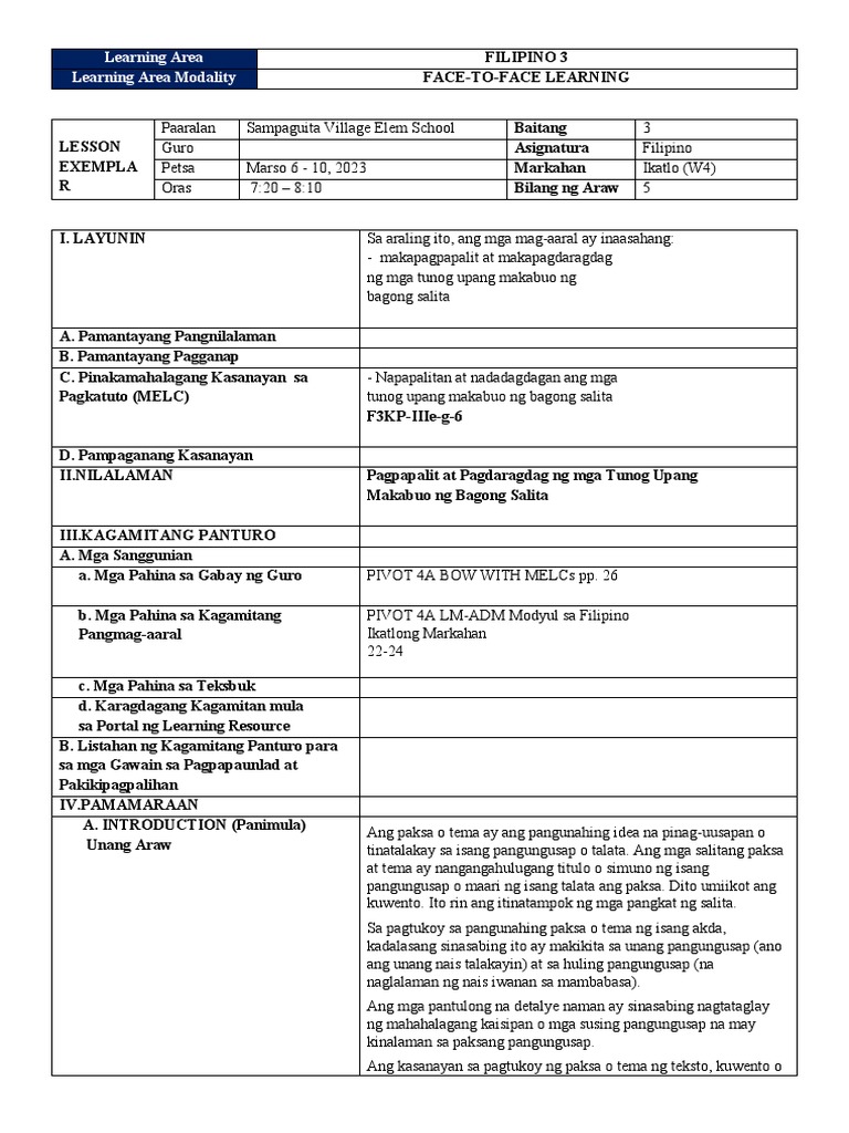 Q3 W4 Le Filipino | PDF