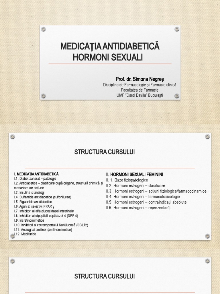 Antidiabetice Hormoni Sexuali | PDF