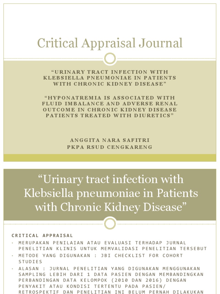 Critical Appraisal Journal CKD BI Hiponatremia - Anggita Nara ...