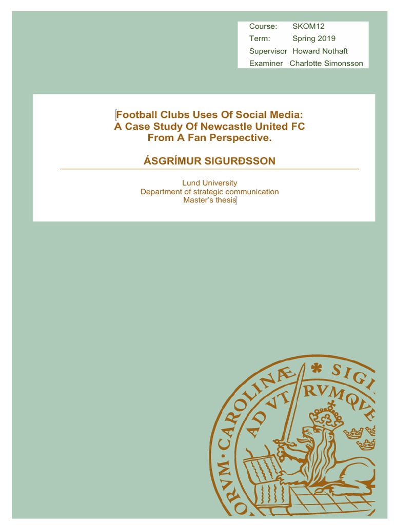 Newcastle United's Social Media Impact | PDF