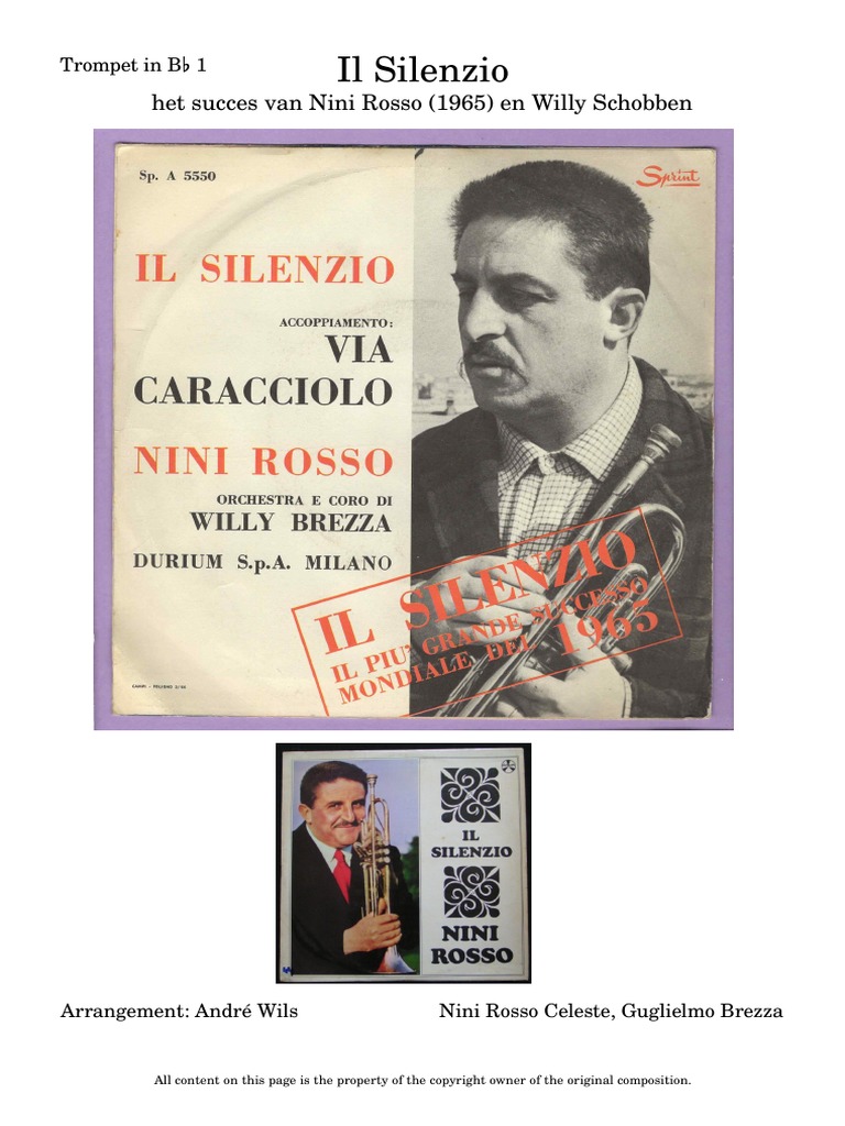 Il Silenzio - Nini Rosso - 1965-Trompet - in - BB - 1 | PDF