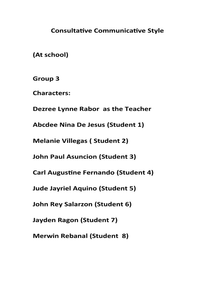 Consultative Communicative Style | PDF