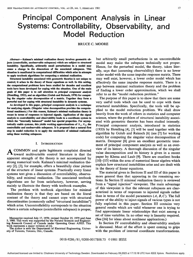 Principal Component Analysis in Linear Systems Controllability ...