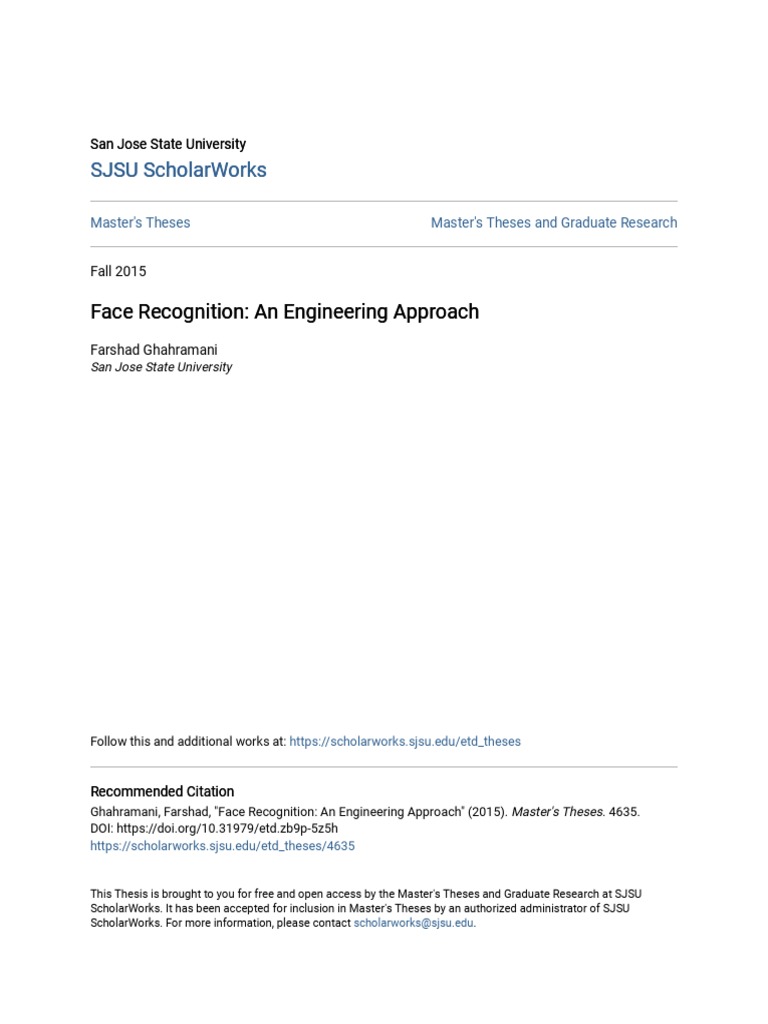 Face Recognition - An Engineering Approach | PDF | Principal Component Analysis | Eigenvalues ...