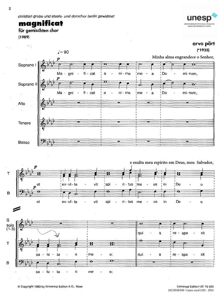 Arvo Part Magnificat | PDF