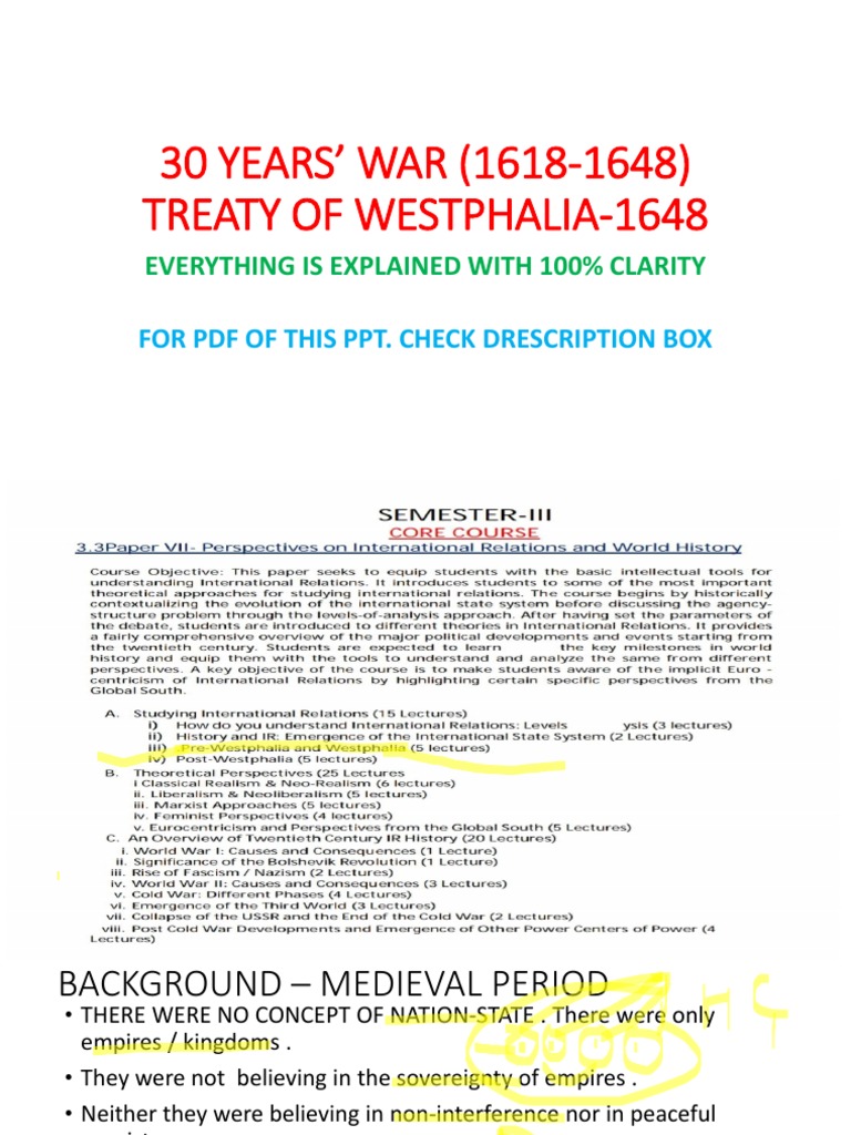 Treaty of Westphalia Overview | PDF | History