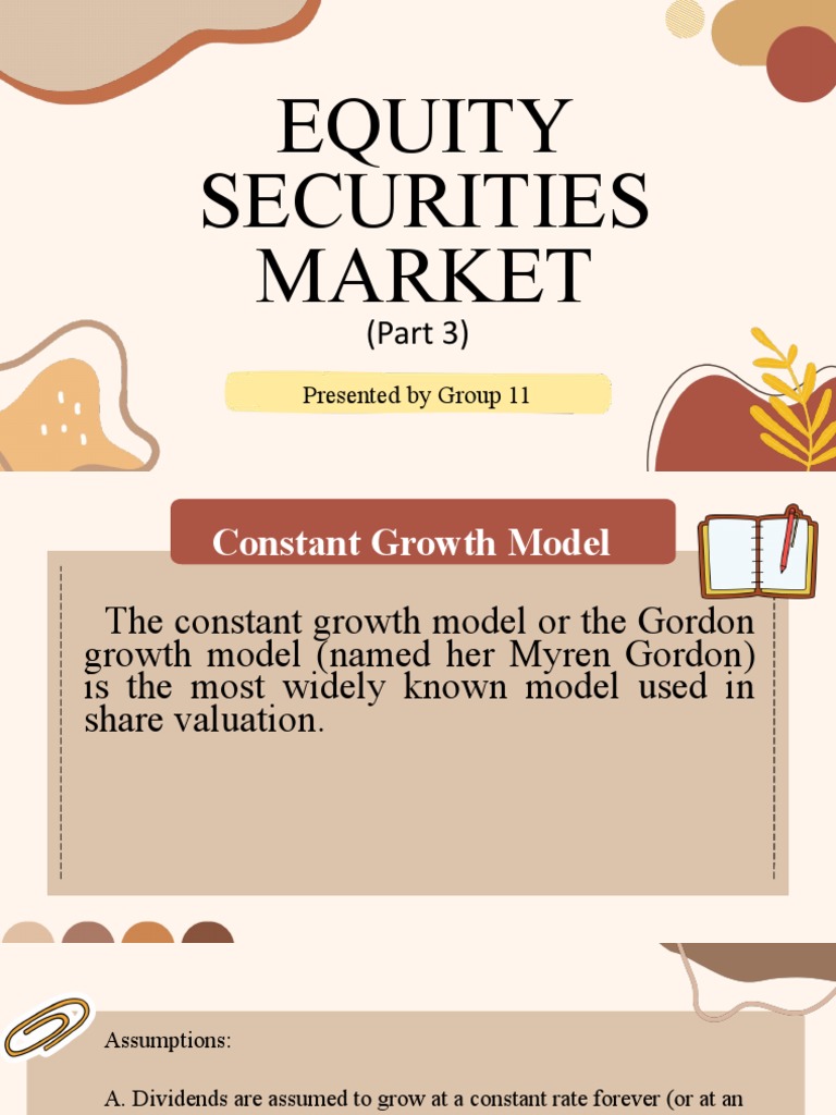 Equity Securities Valuation Models | PDF