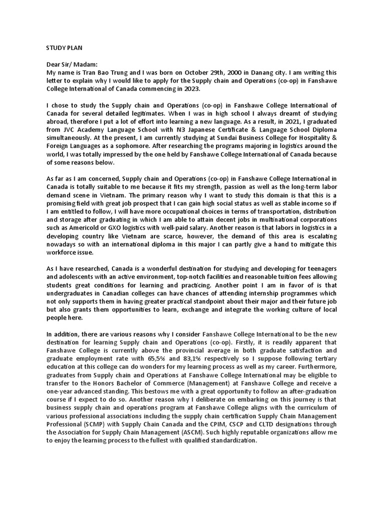 Study Plan 2 | PDF | College