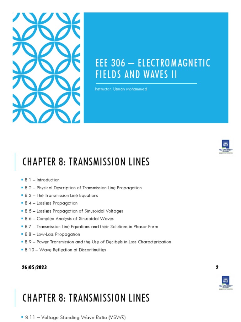 EEE 306 - Lecture VII | PDF | Electrical Network | Transmission Line