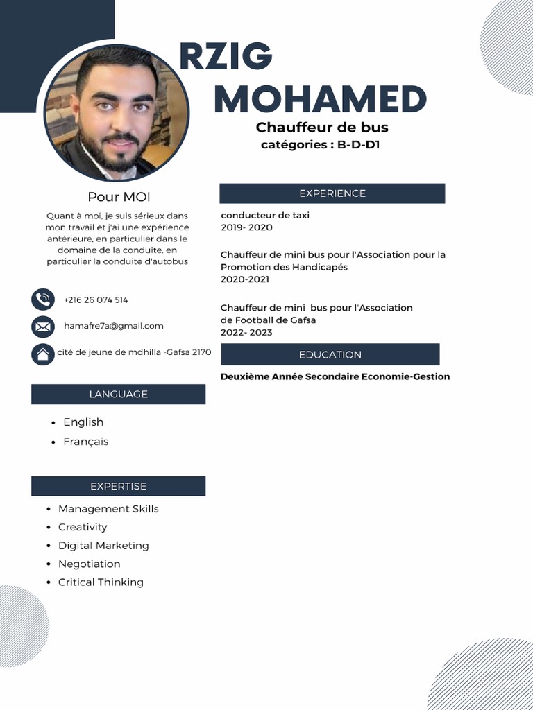 Blue Professional Modern CV Resume (1) | PDF