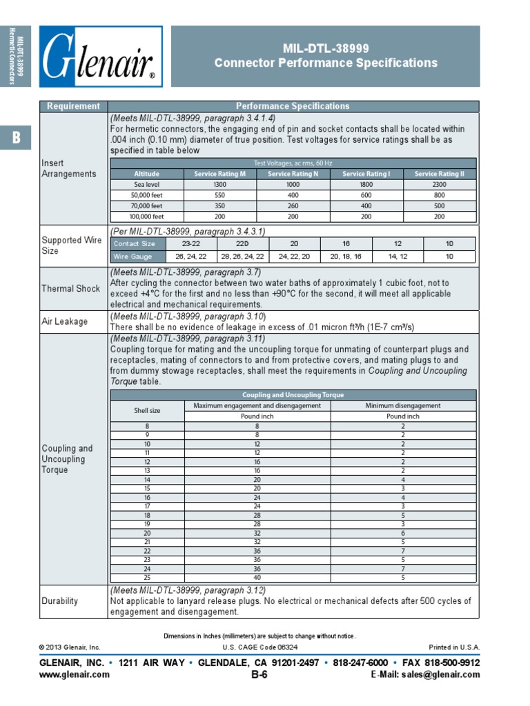 Connector Performance Specifications | PDF | Electrical Connector | Ac ...