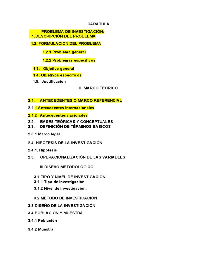 Esquema Del Proyecto | PDF