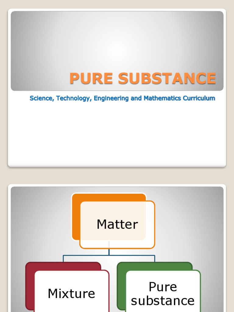 Lesson Pure Substance | PDF | Chemical Substances | Chemical Compounds